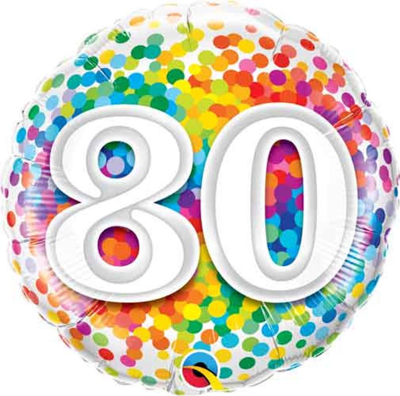 80th Birthday Balloons 80 Balloons 80 Birthday Party 80 Etsy