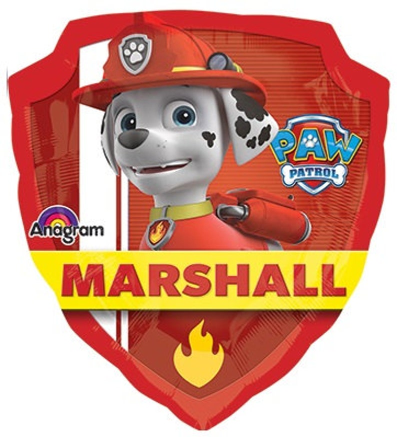 Paw Patrol Balloons, Chase & Marshall, Kids Birthday Party Decorations ...