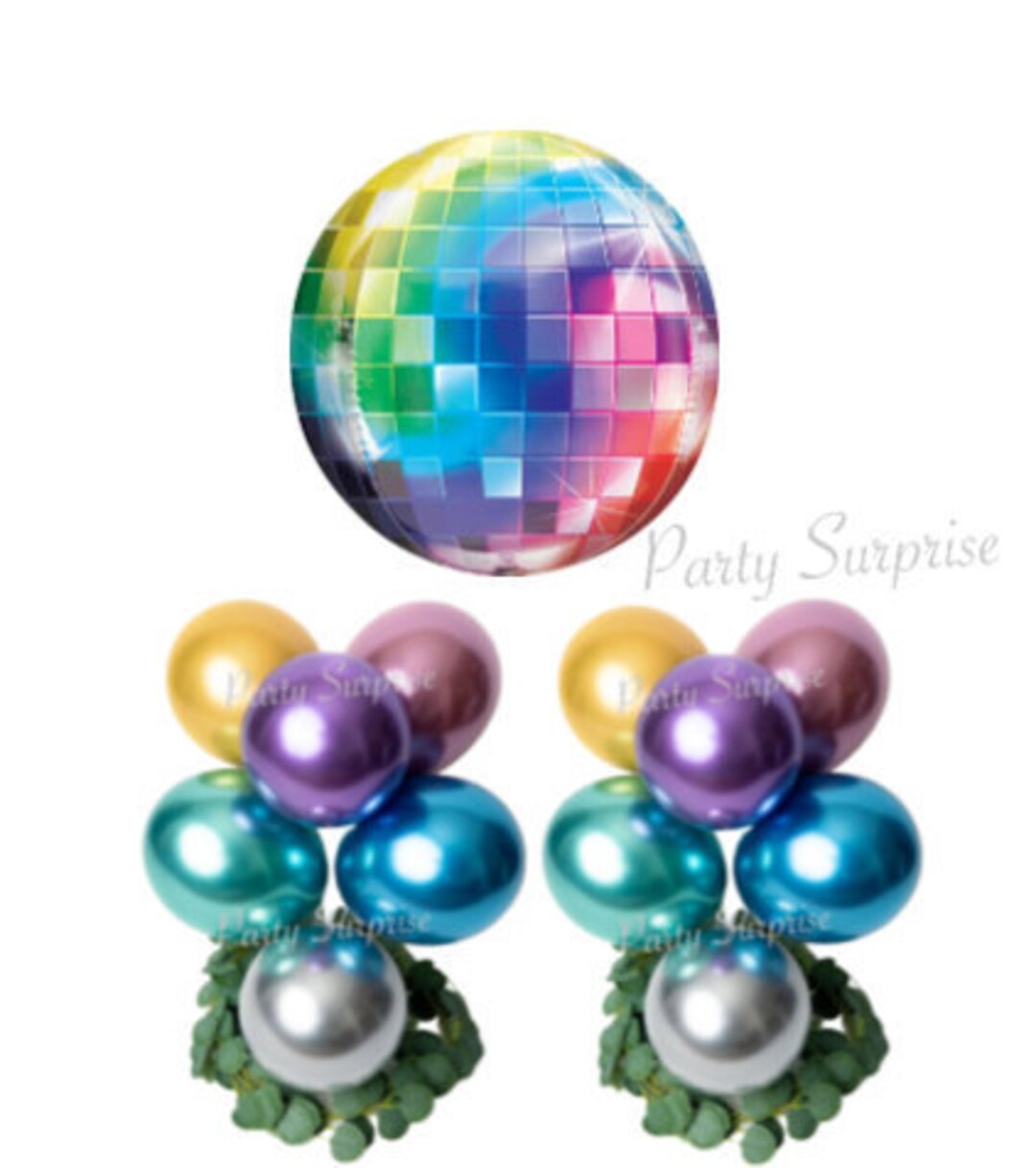 Disco Ball Balloon 60s 70s 80s Disco Dance Rock Retro, Disco Balloons ...