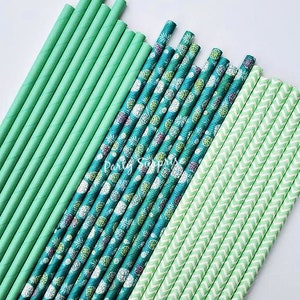 Straws Pineapple Fruit Straws Green Hawaiian Luau Tropical Picnic Pool ...
