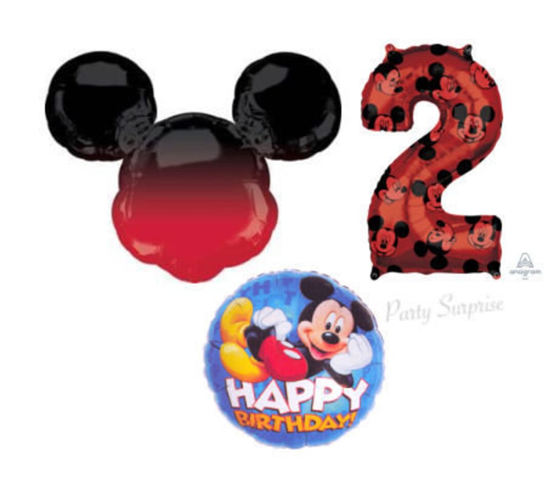 Mickey Mouse 2nd Birthday Balloon Package Jumbo Number 2 - Etsy
