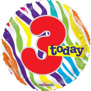 3 Years Old Birthday Balloons, I Am 3 Today 3rd Birthday Party ...