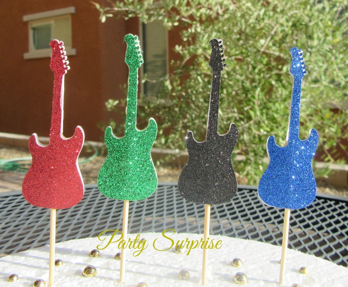 Guitar Balloon Package Rock N'Roll Party Balloons Mylar | Etsy
