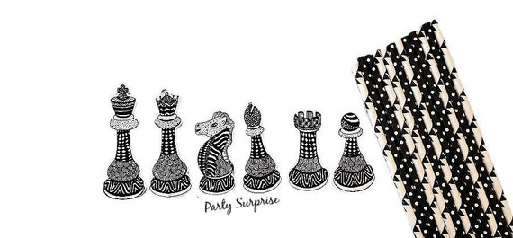 Chess Cupcake Toppers Custom Made for You Matching Cake Toppers Banners ...