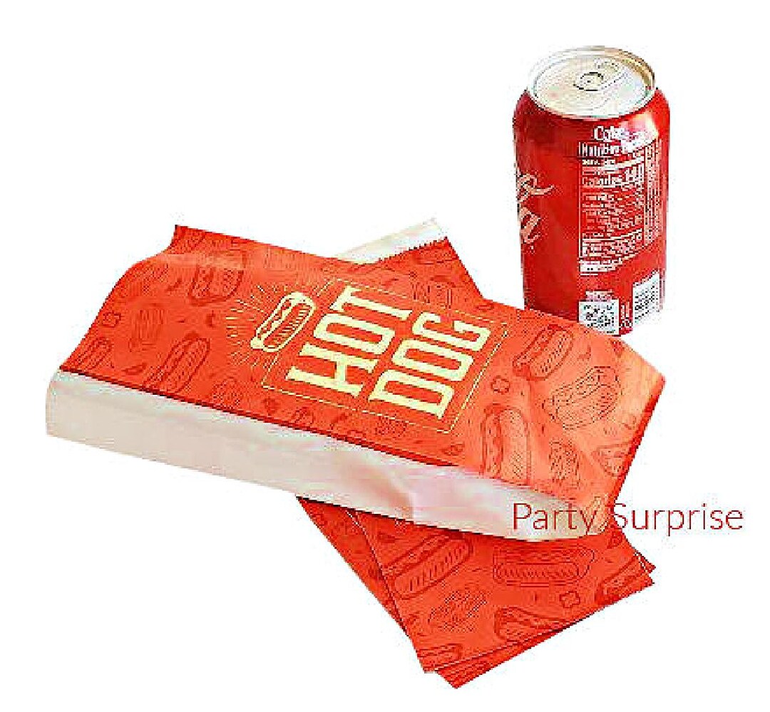 Retro Hot Dog Wrappers, Silver Lined Food Bags Retro Style - Etsy