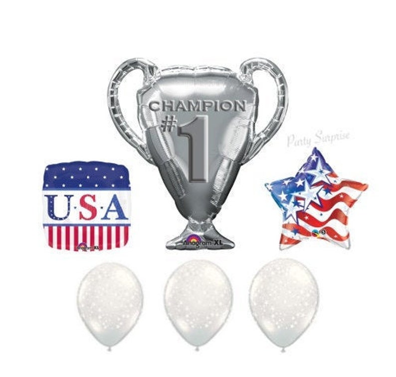 Trophy Balloons Patriotic Balloons Star Balloons Sports Team - Etsy