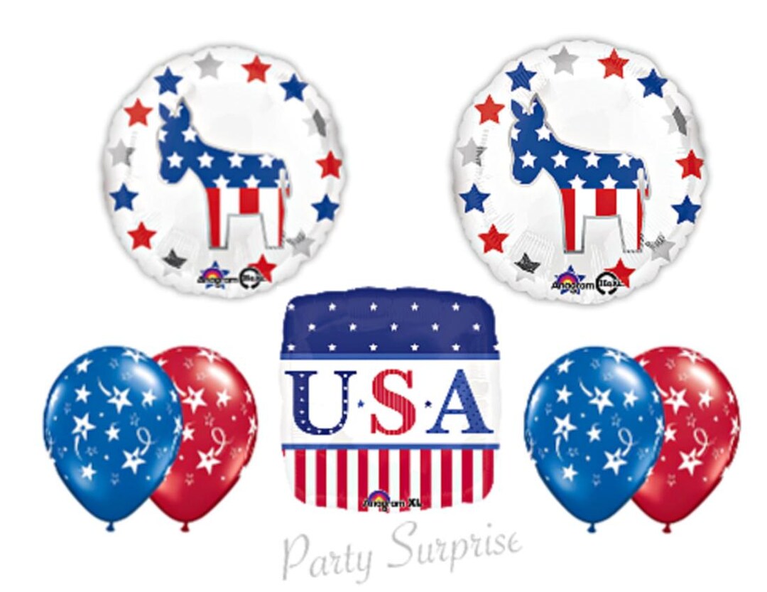 Democrat Donkey Balloons Campaign Election Political American Voting ...
