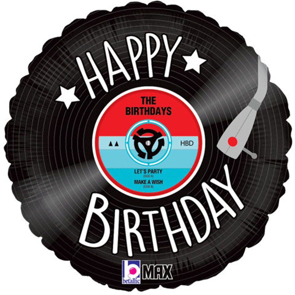 Music Balloons Record Balloon Happy Birthday Balloon Package | Etsy