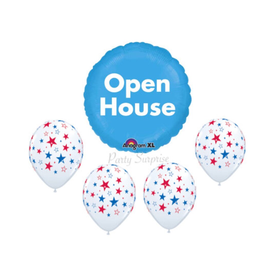 Open House Balloons, Real Estate Balloons, Open House Party Balloons ...