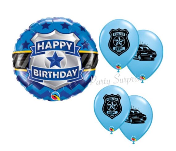 Police Balloons Police Birthay Party Graduation Retirement Holiday ...