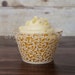 Gold Cupcake Wrapper Metallic Gold Foil Lace Filigree Wedding Birthday ...