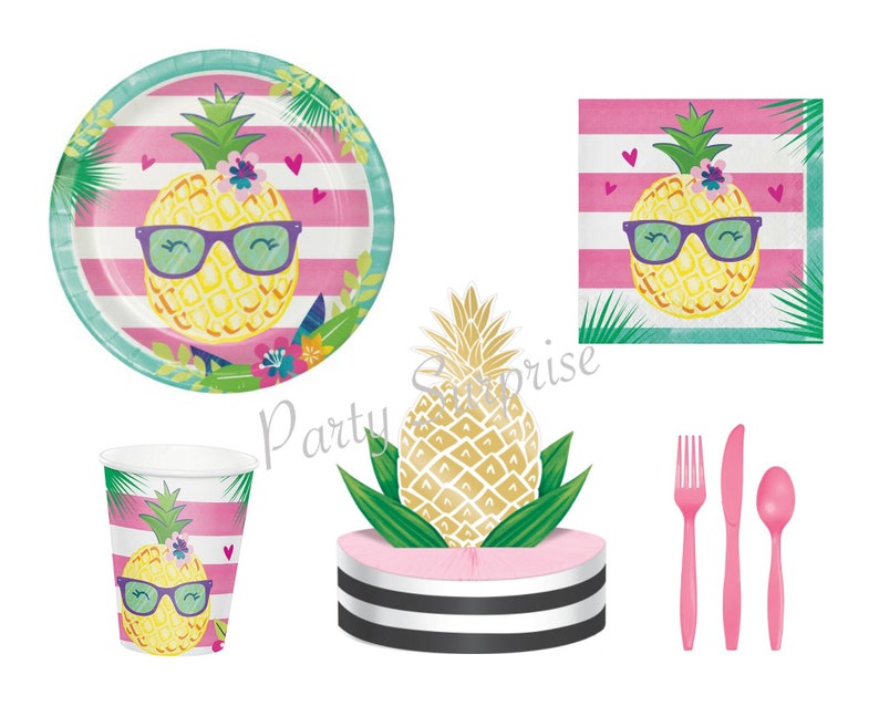 Pineapple Plates Pineapple Party Tableware Dinner Plates | Etsy