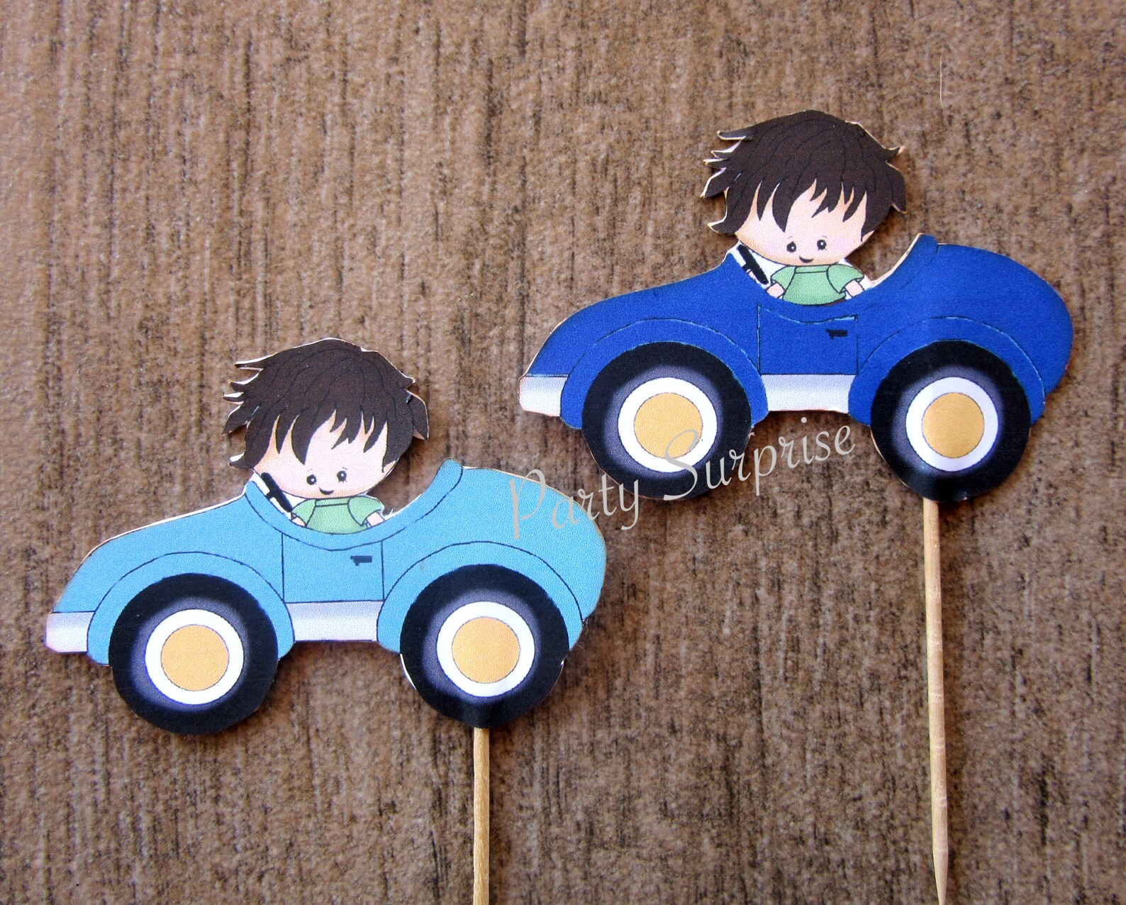 Cars Cupcake Toppers Kids Birthday Party Baby Shower Gender - Etsy
