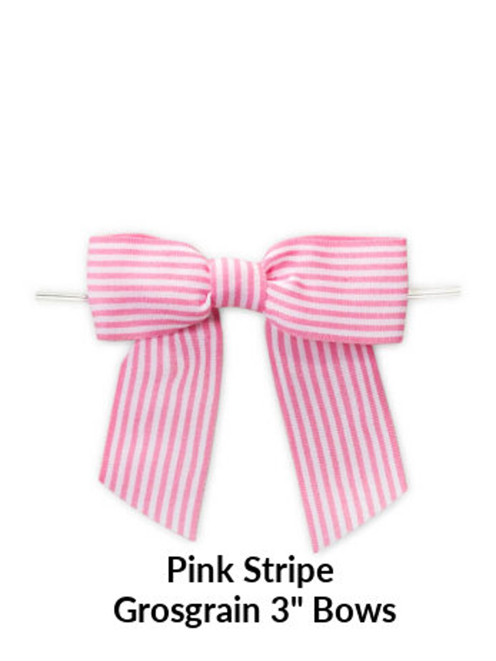 Pink Bows Pretied Striped Bows 3 Baby Girl Shower Gift - Etsy UK