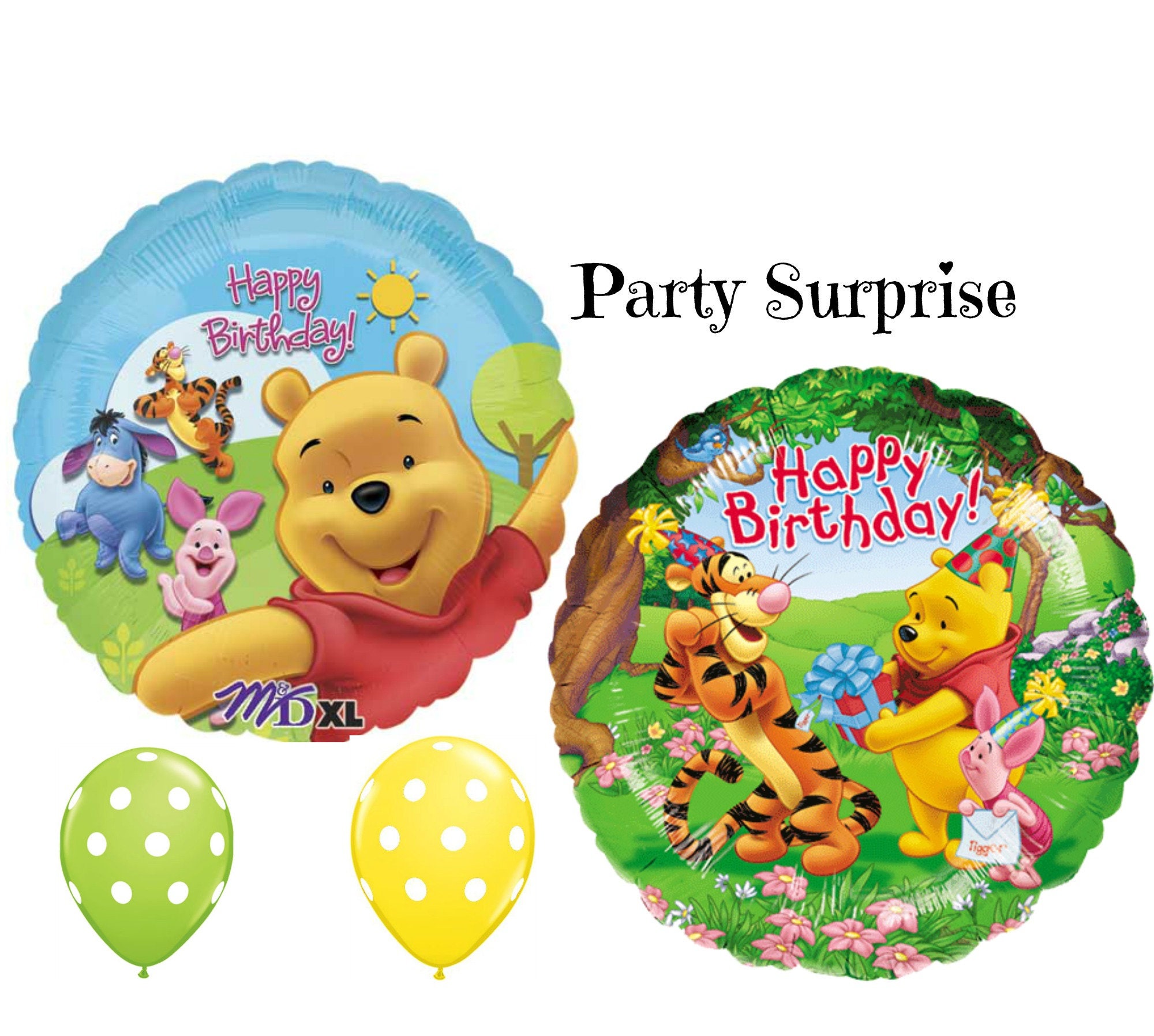 Winnie the Pooh Balloons Jumbo Balloon Package Birthday Mylar | Etsy