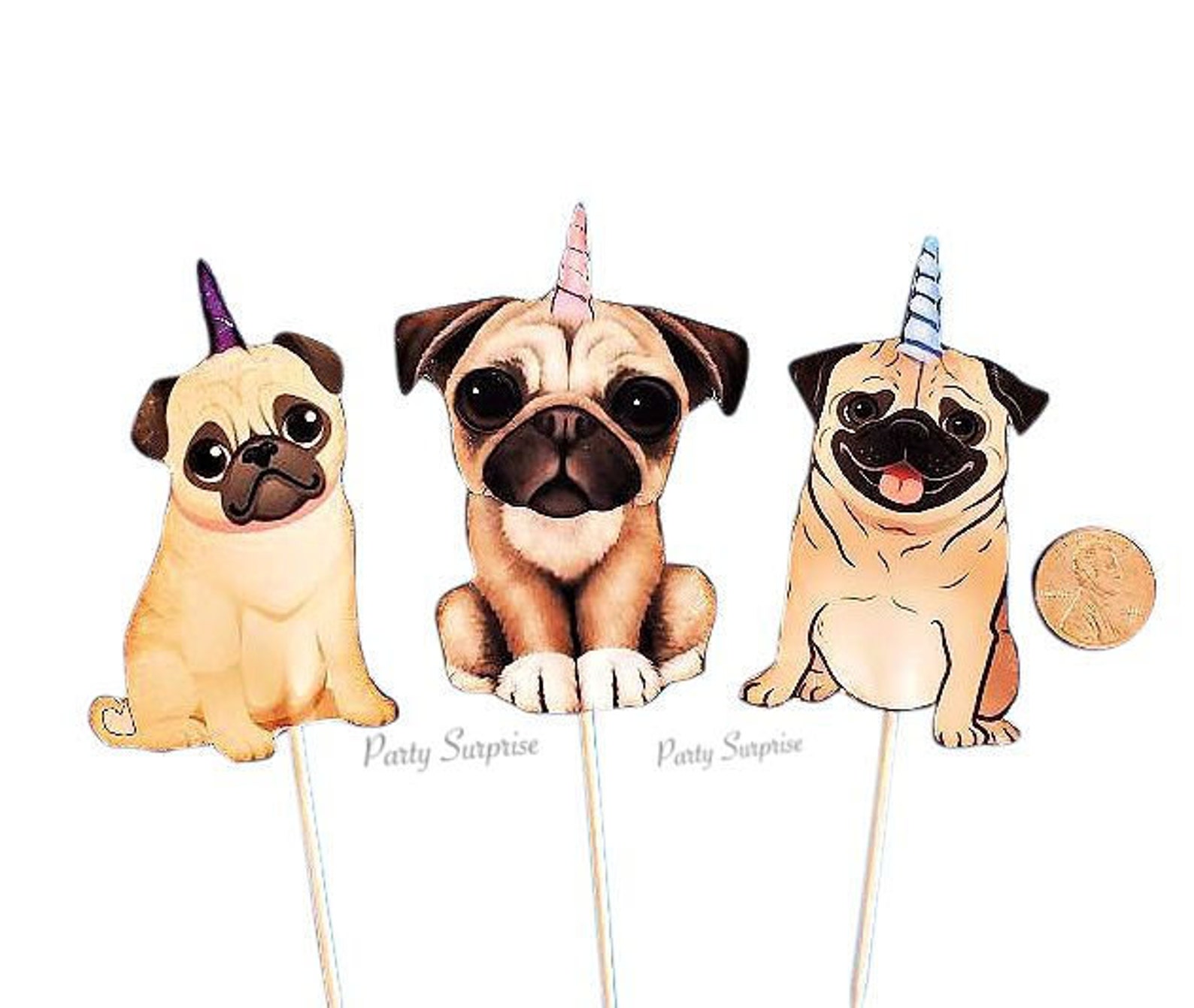 Pug Dog Birthday Balloons Pug Balloon Dogs With Glasses Paw - Etsy