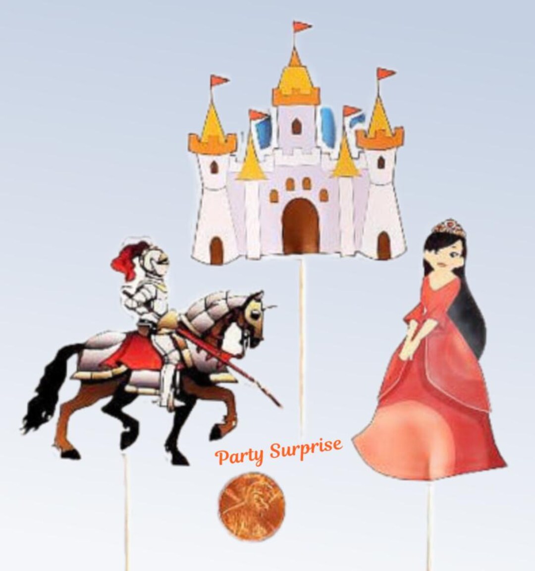 Medieval Cupcake Toppers Knights Horse Castle, Lady Custom Hand Made ...