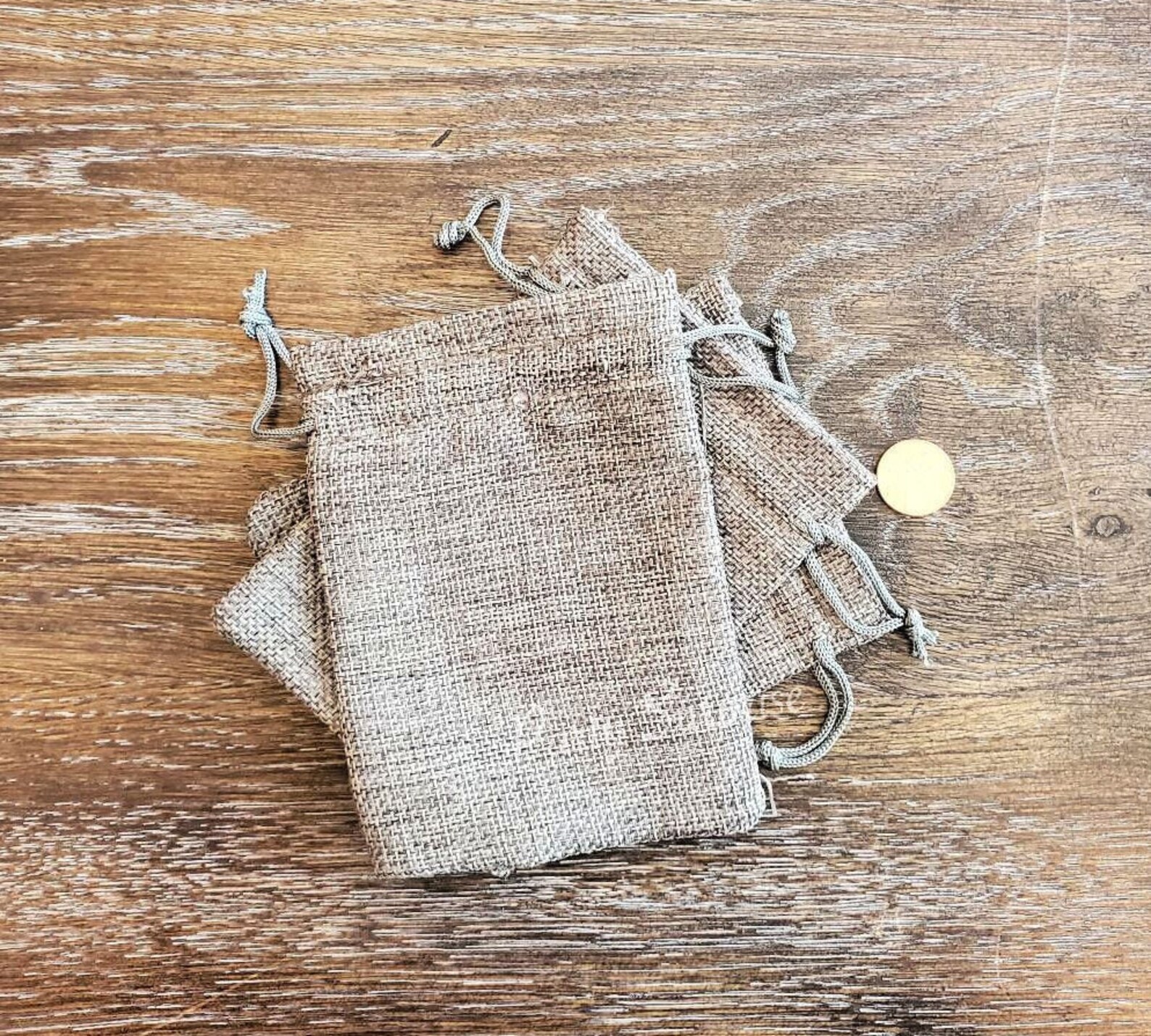 Gray Pouch Bag Burlap Gray Small Bags Favor Bags Gift Jewelry | Etsy