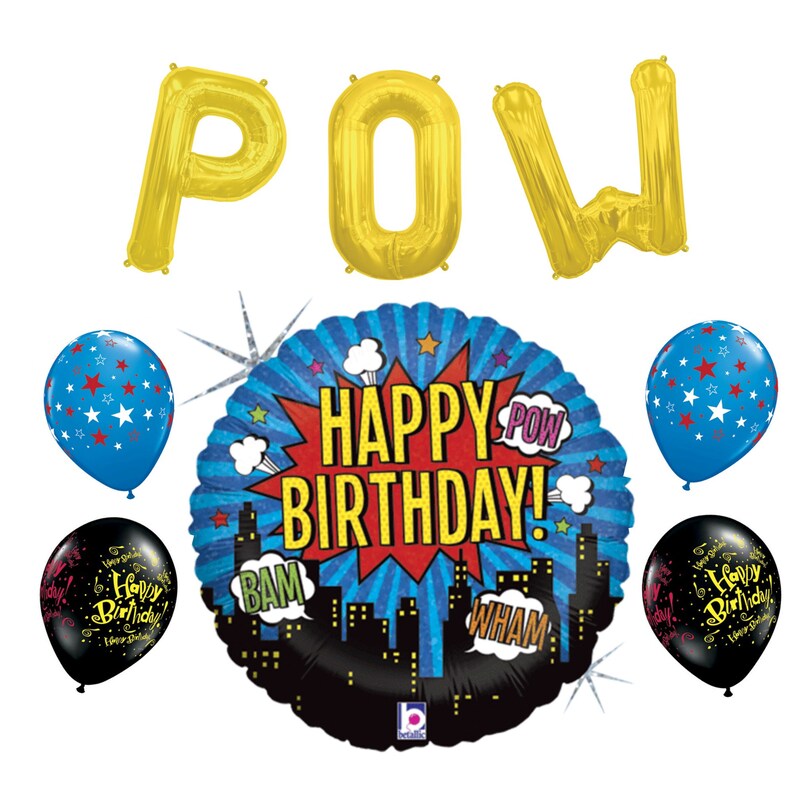 Superhero Birthday Balloon Package Boy Birthday Balloons Super - Etsy
