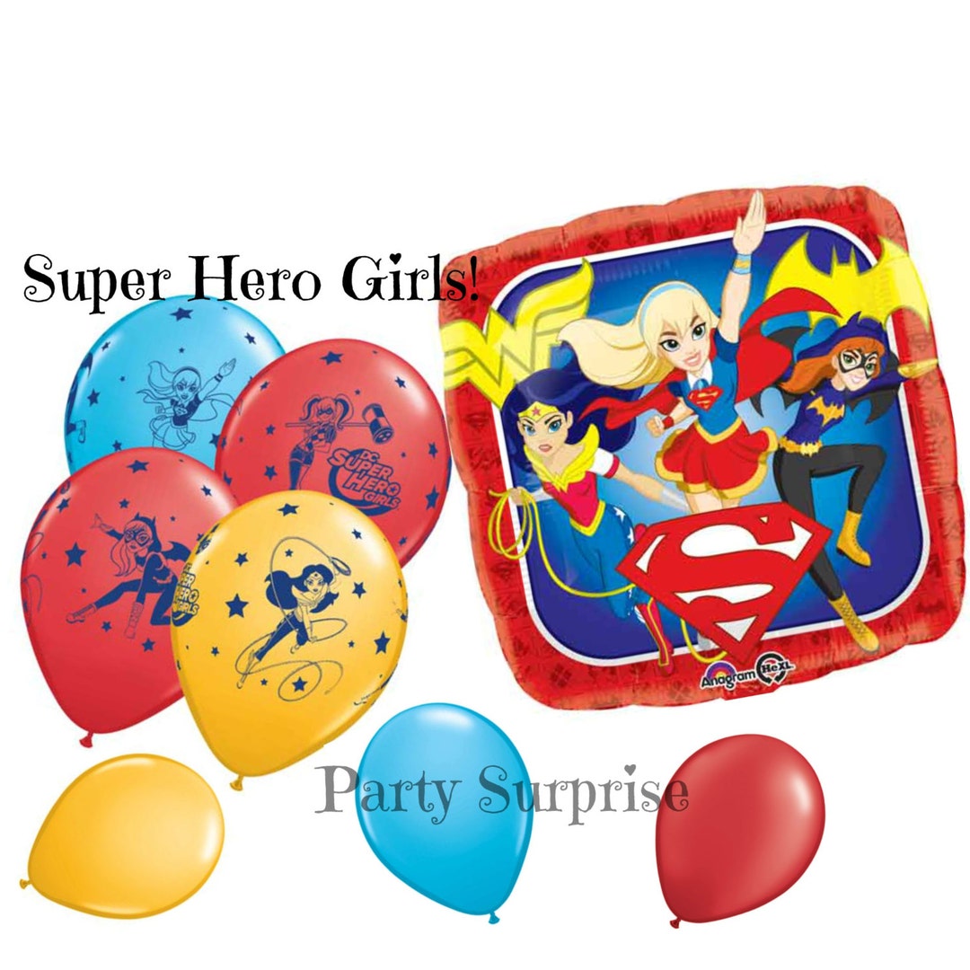 Super Hero Girls Balloons Superhero Girl Party Superheros Birthday ...