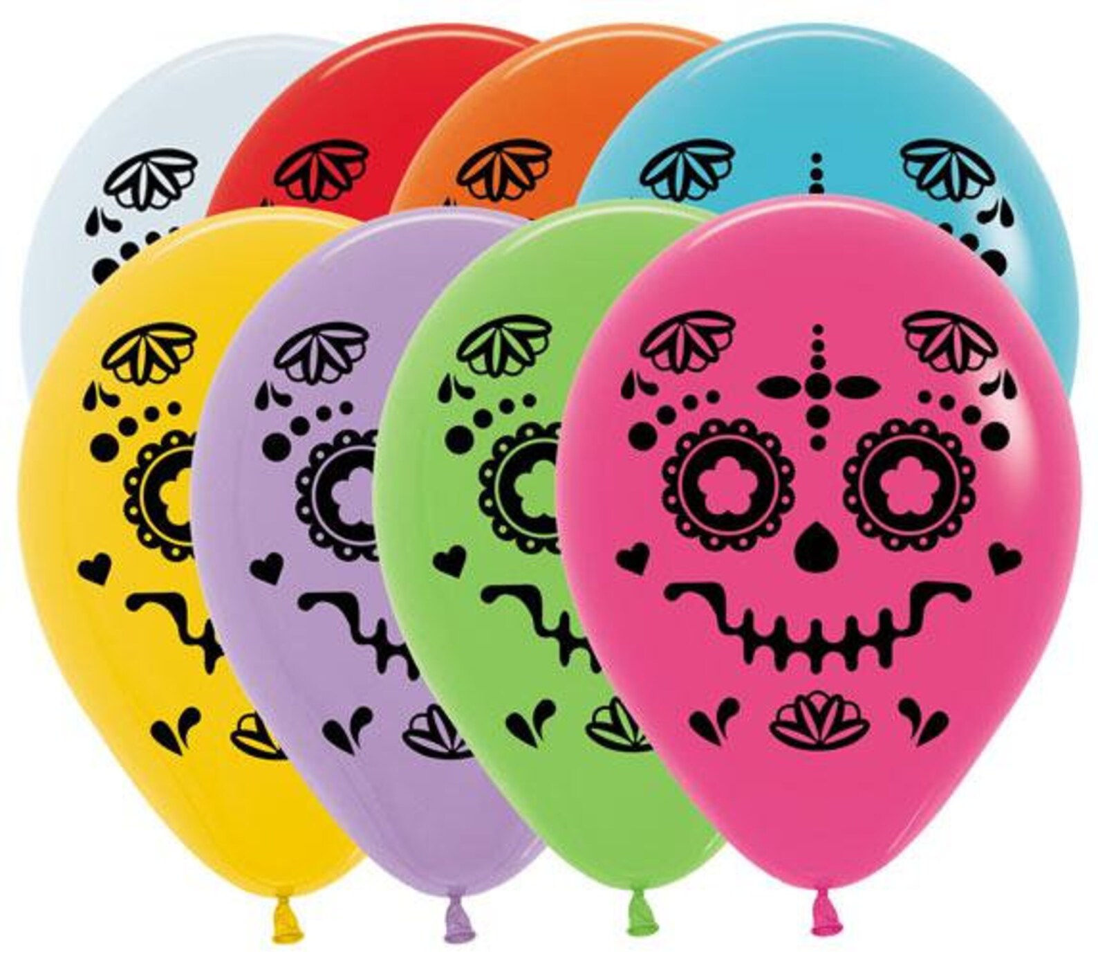 Sugar Skull Balloon Pkg Mylar Foil and Latex Large Gold Skull | Etsy