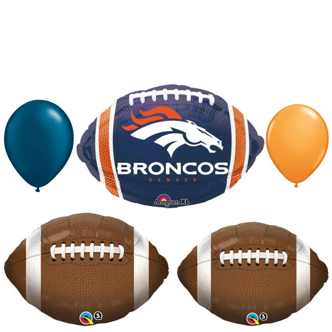 Broncos Football Balloon Package Denver Broncos Party Balloons Football ...