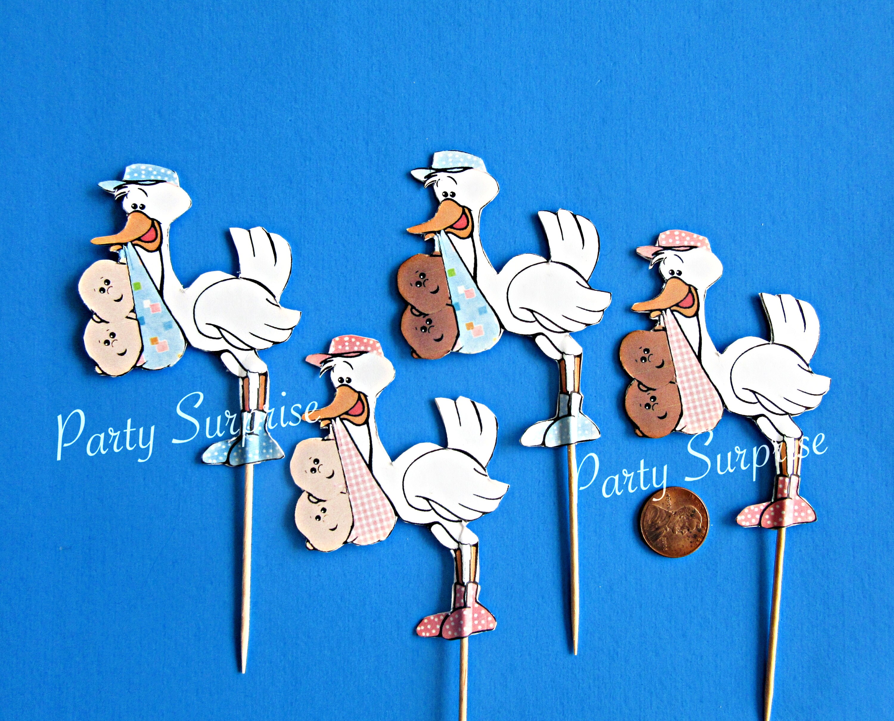 Baby Boy Stork Balloon Package Jumbo Baby Stork Mylar Foil and Latex ...