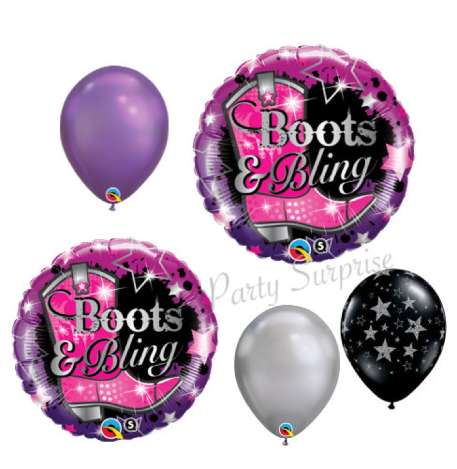 Cowboy Boots Cupcake Toppers Hot Pink and Gold Glitter Boots Toppers ...