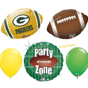 Football Balloons Packers Football Balloons Tailgate Party Sports Party ...