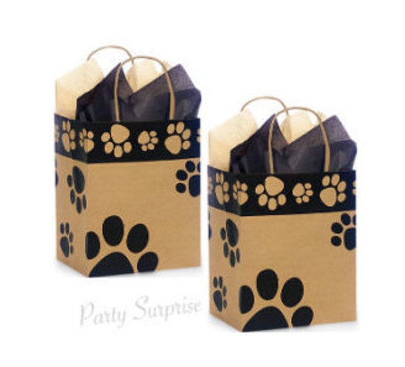 Paw Print Favor Boxes Kraft Dog Cat Animal Pawprint Cookie - Etsy