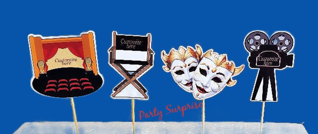Theater Movie Shows Cupcake Toppers Cake Toppers Banners Custom Made ...