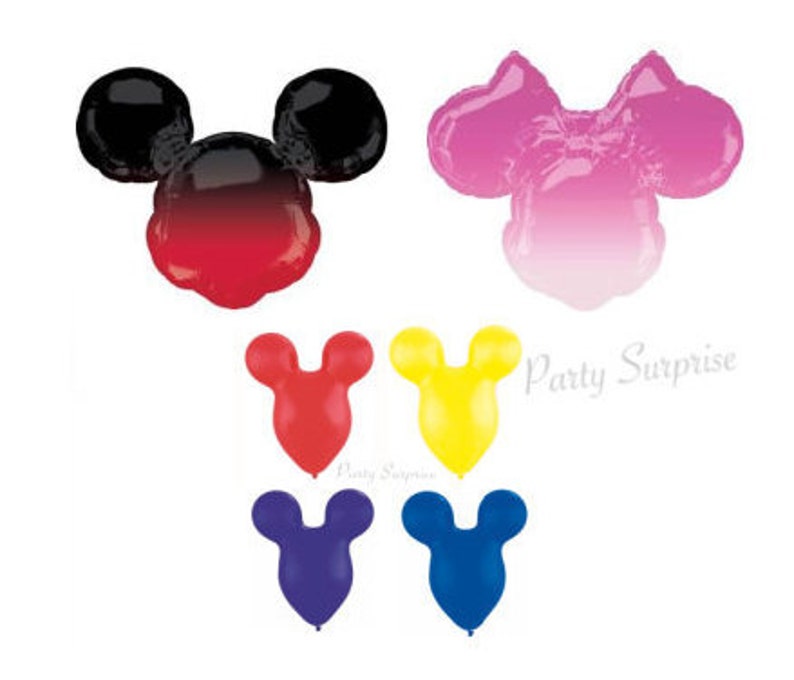 Mickey Mouse Balloon Bouquet Mouse Ear Balloons Mickey Party - Etsy