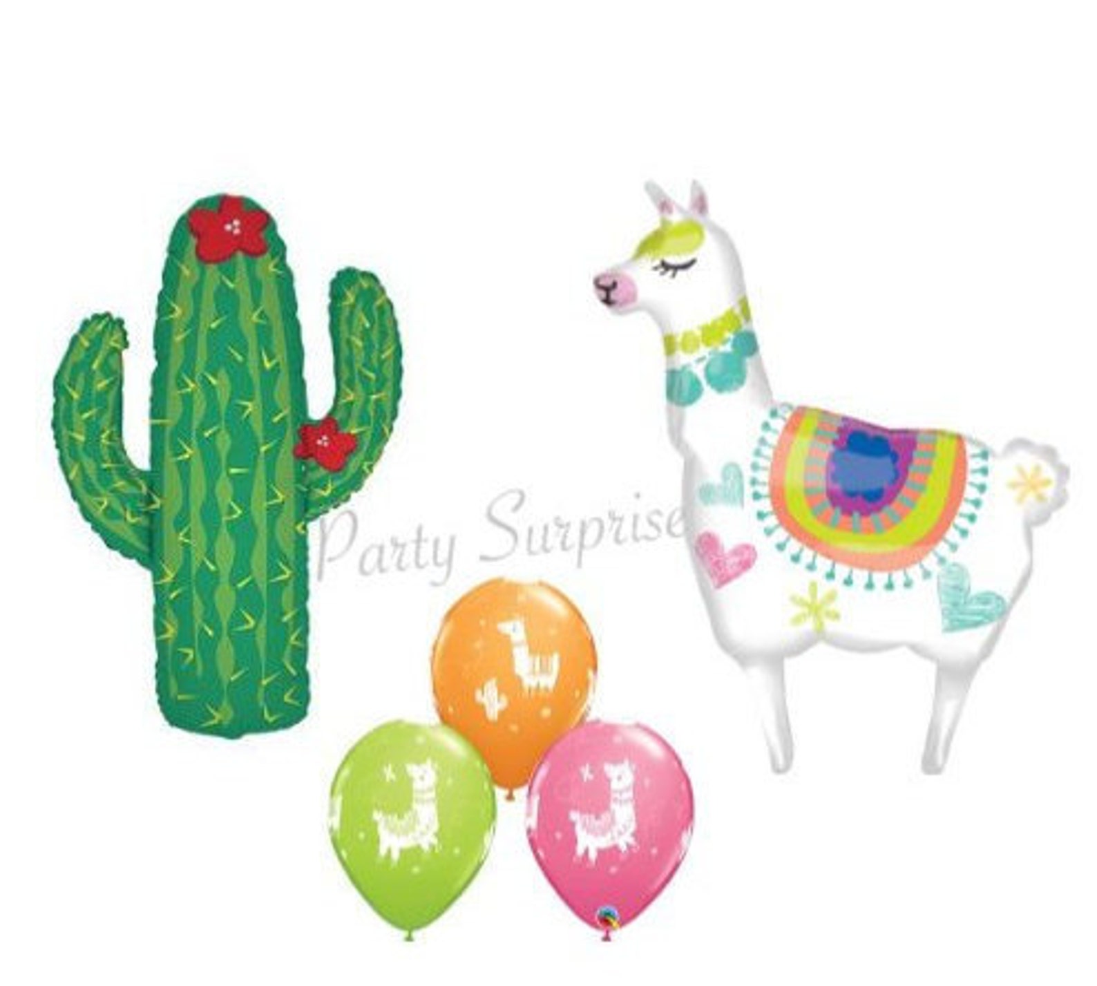 Jumbo Llama Balloon Party Package, Tropical Napkins, Latex Balloons - Etsy
