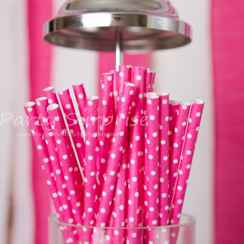 Pink Straws - Etsy