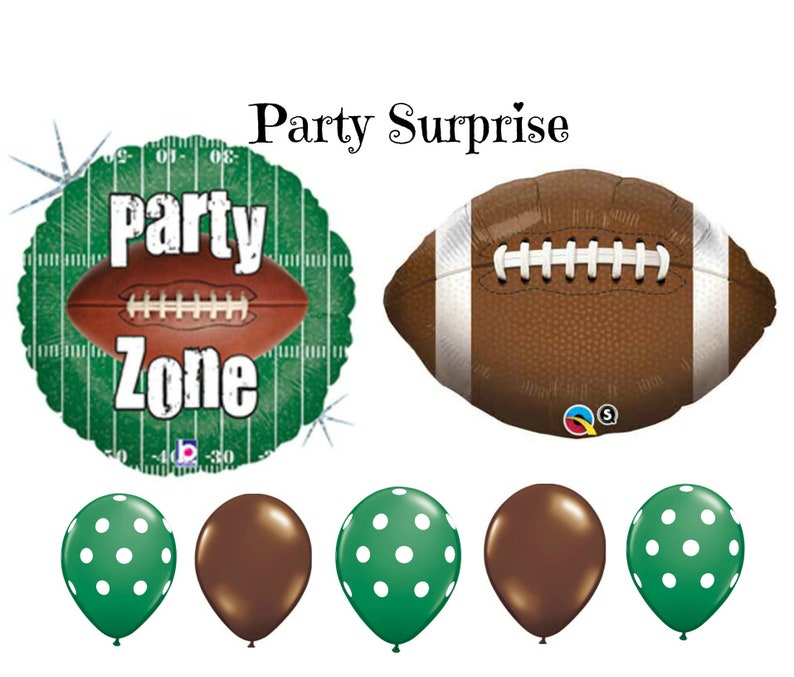 Football Balloons 5 Mylar Foot Ball Party Balloons Party | Etsy