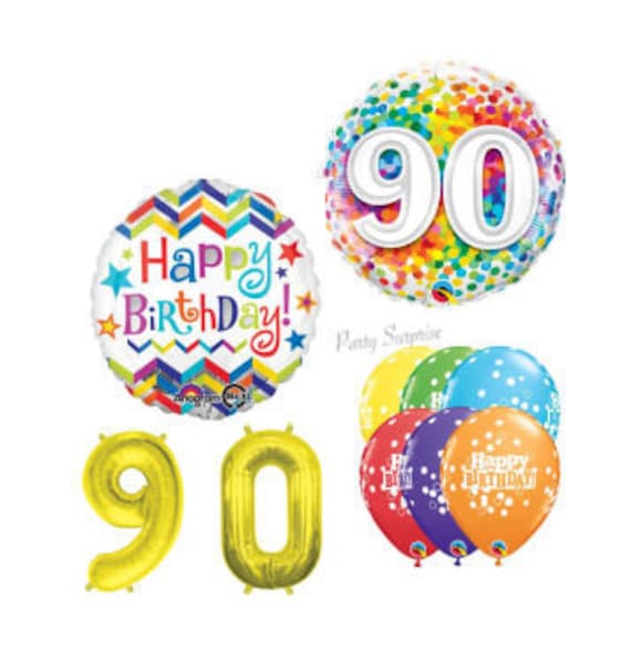 90th Balloon Pkg 90th Birthday Balloon Package 90th Birthday 90 ...
