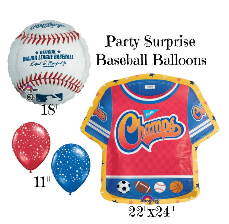 Yankees Baseball and Stars Balloon Pkg Sports Party Birthday Baseball ...
