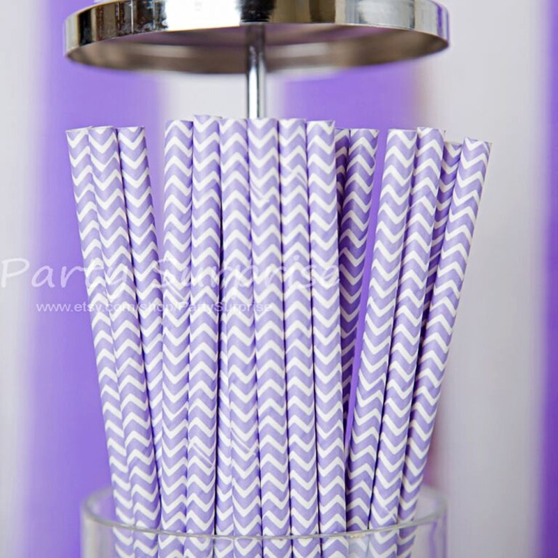 Purple Chevron Straw - Etsy