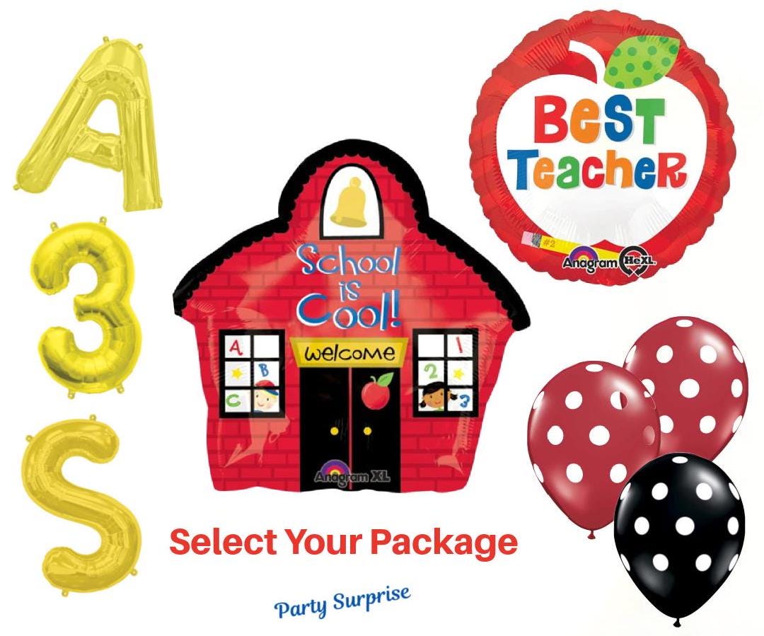 School House Balloon Package: Back to School, Graduation Party - Etsy