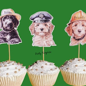 Doodle Dogs Cupcake/cake Toppers Banners Custom Hand Made - Etsy