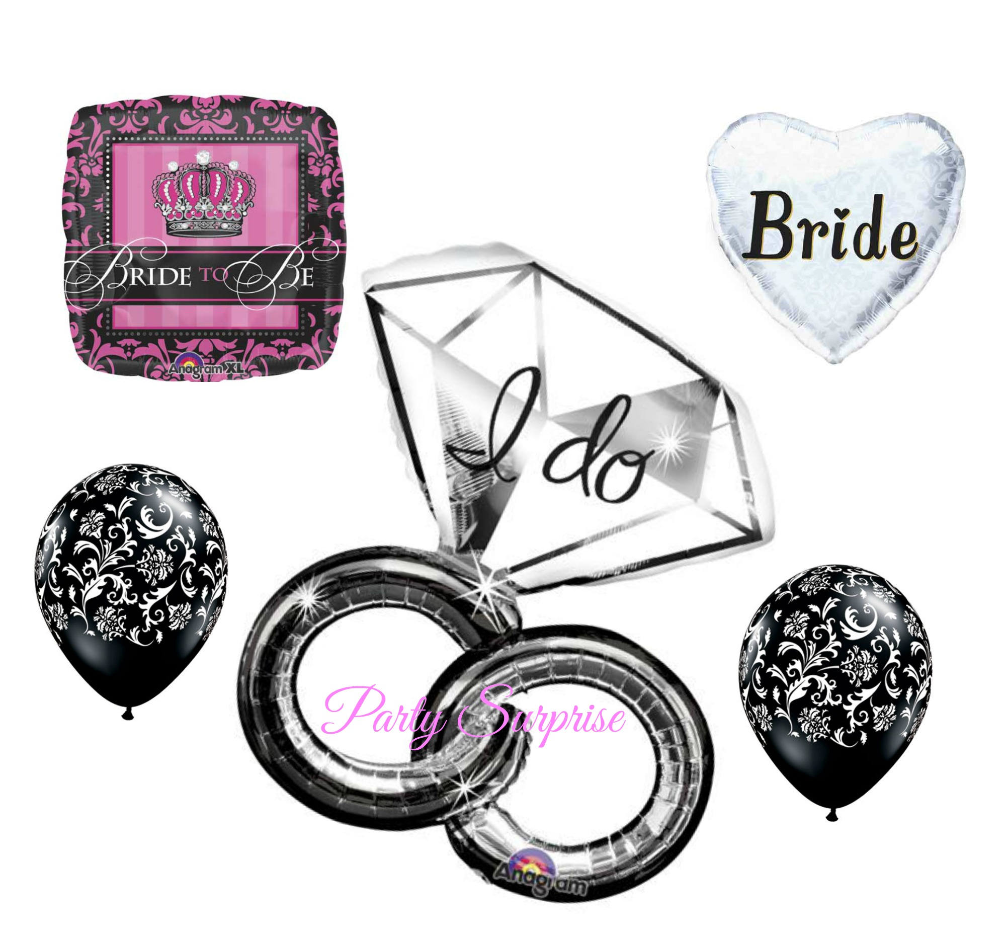 Blue Diamond Ring Bride Balloon Package I Do Engagement Ring | Etsy