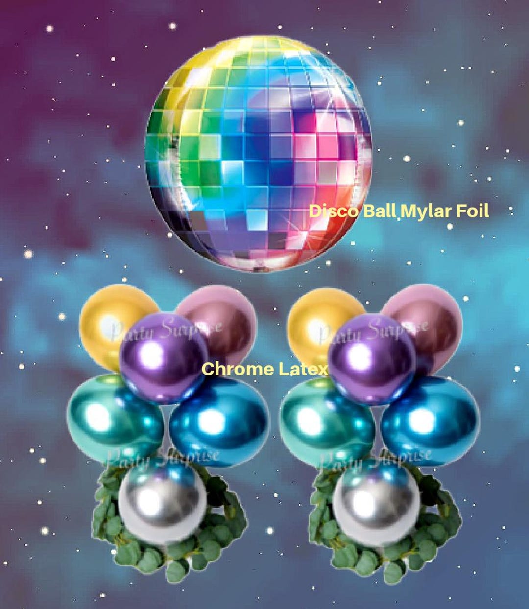 Disco Ball Balloon 60s 70s 80s Disco Dance Rock Retro, Disco Balloons ...