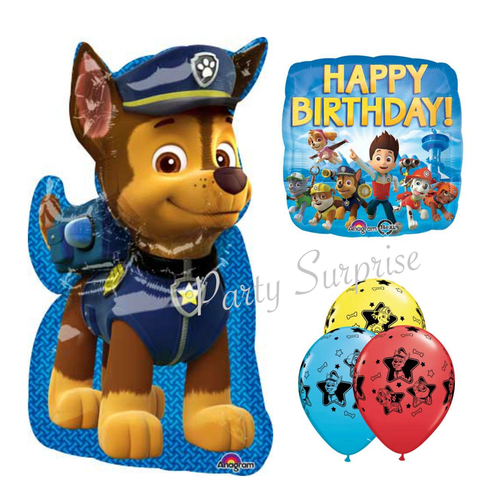 Paw Patrol Balloons Boy Paw Patrol Paw Print Latex 17 | Etsy