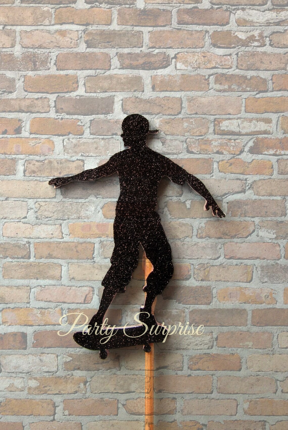 Skateboarders Cupcake Toppers Black Toppers Boy Men Birthday | Etsy