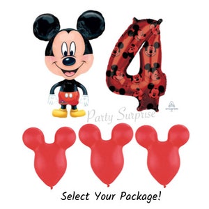 Mickey Mouse 5th Birthday Balloon Pkg Jumbo Mickey Number 5 - Etsy