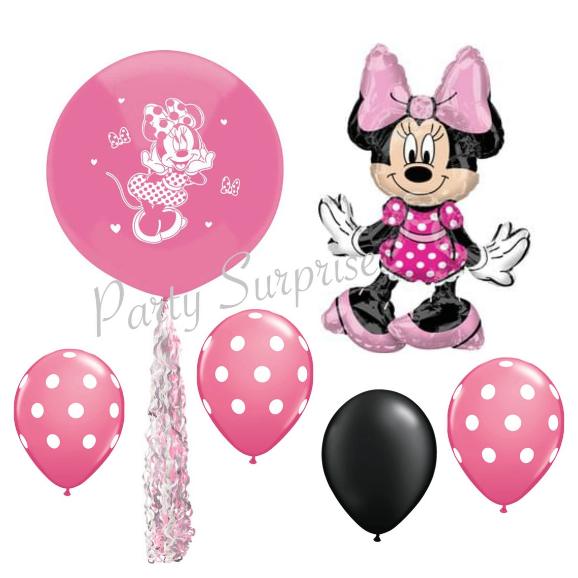 Minnie Mouse Air Walker Balloon, Girl Birthday Party Decor, Made in USA ...