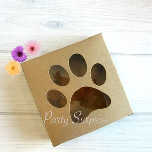 Paw Print Gift Box Table Centerpiece Box Dog Party Gift Box Decoration ...