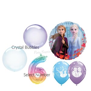 Frozen Balloons Crystal Bubble Balloons Select Your Pkg Anna Elsa ...