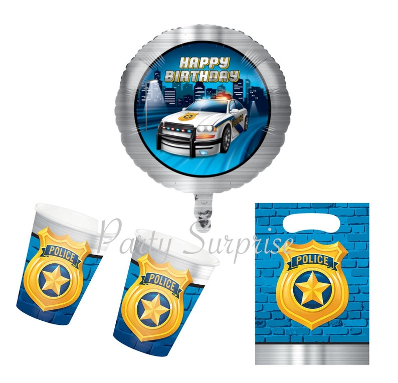 Police Photo Prop Set Police Party Photo Booth Props Custom Speech ...