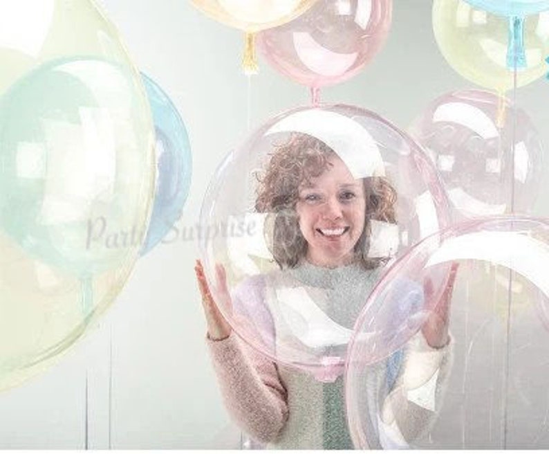 Crystal Pastel Bubble Balloons Transparent 10 Baby - Etsy